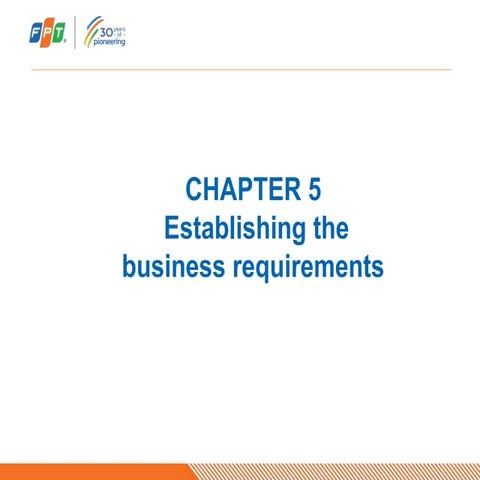 Establishing the business requirements pp | PPT