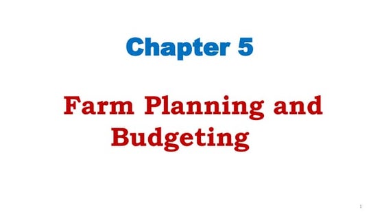 Farm planning and budgeting complete budgeting enterprise budgeting ...