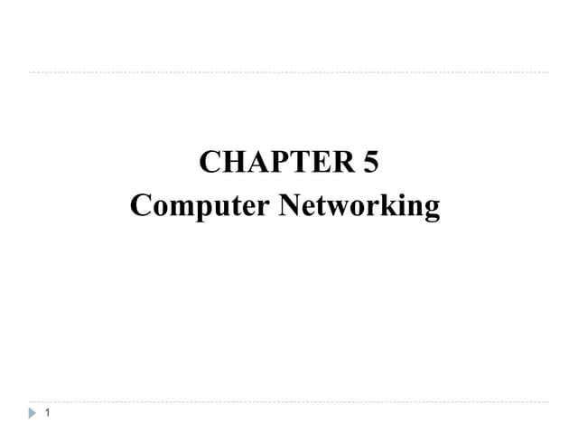 Chapter5ppt This Ppt Is About Data Communication And Computer Networking Ppt