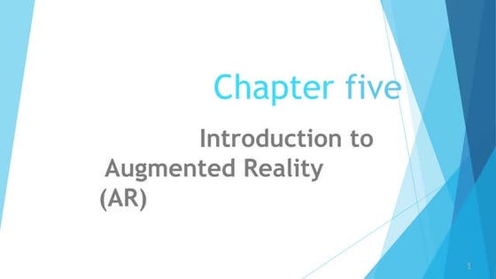 Chapter 5 ARIntroduction to Emerging Technologies | PPTX