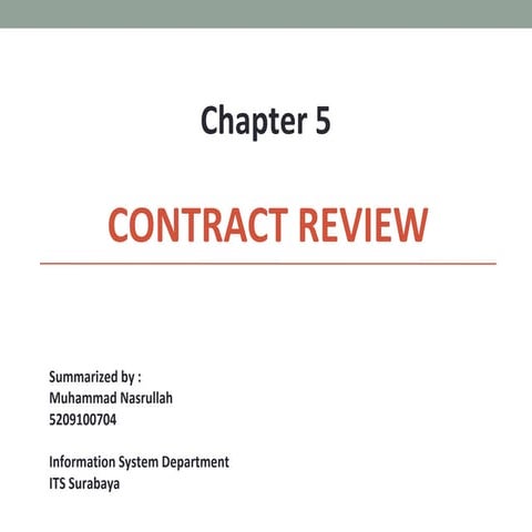 Chapter 5 - Contract Review | PPT