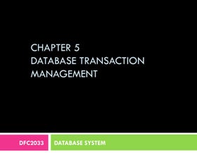 Transaction ও Concurrent execution | PPT