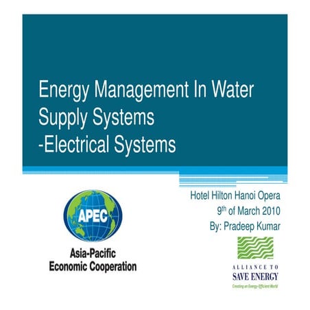 5: Energy Management In Water Supply Systems - Electrical Systems | PDF