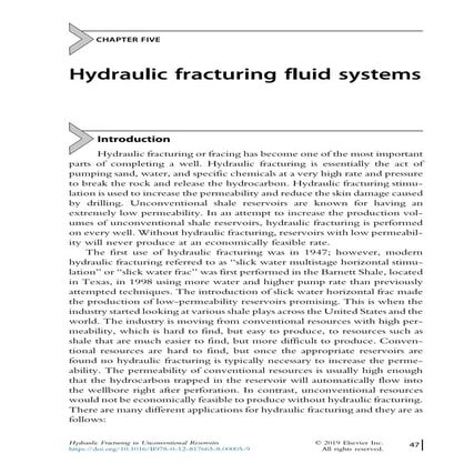 Chapter 5 Hydraulic Fracturing Fluid Systems Pdf