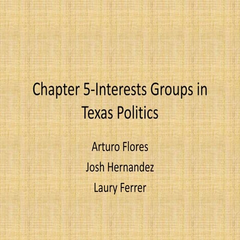 Chapter 5 interests groups (1) | PPTX
