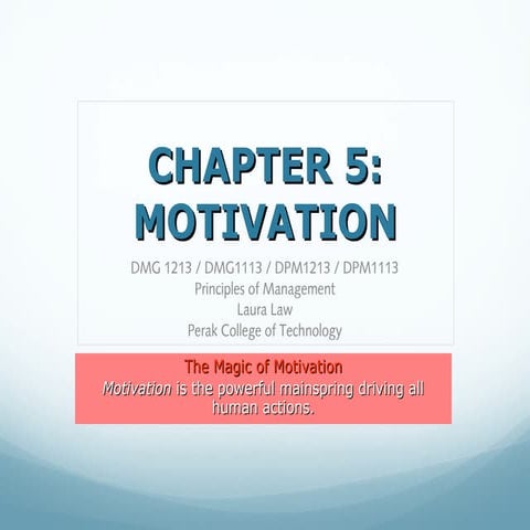 2015 POM Chapter 5 Motivation | PPT