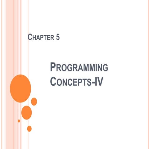 Chapter 5 Programming Concepts Iv Ppt Free Download 8946