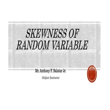 Chapter 5 Skewness Of Random Variable Pptx Consumer Electronics