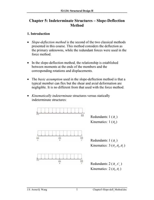 Slope deflection method | PPTX | Physics | Science