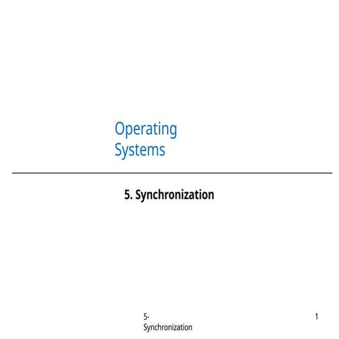 Chapter 5 Operating Synchronization Pptx