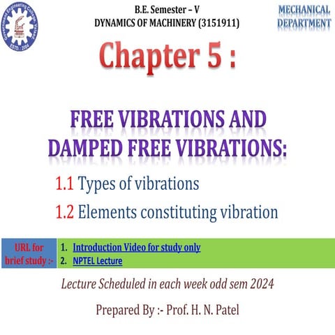 Chapter 5_1 Types of vibrations and elements constituting vibration.PPTX
