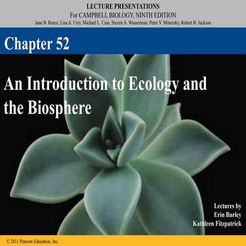 Introduction To Ecosystem And Ecology And The Biospehere Ppt