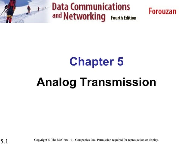 Chapter 5 Analog Transmission Computer Network Ppt