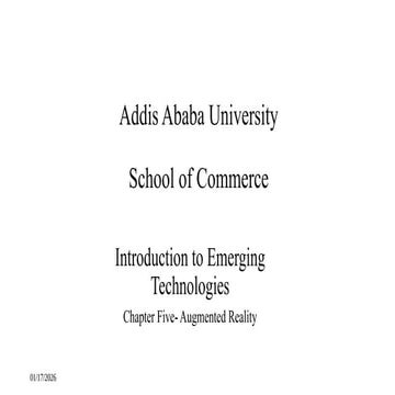 Chapter 5 ARIntroduction to Emerging Technologies | PPTX