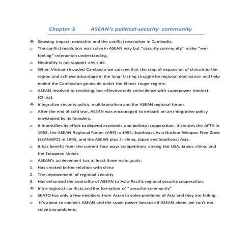 Chapter 5 asean | PDF