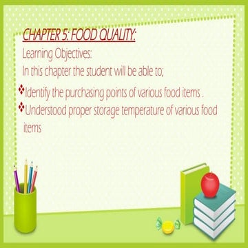 Purchasing, Receiving, and Storing Food | PPTX