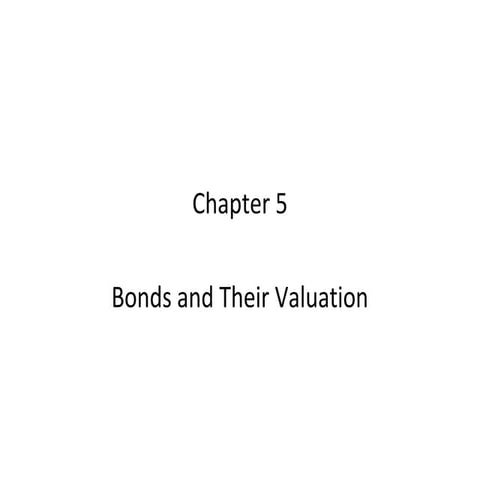 Chapter 5 Bond Valuation Withwrite-ups | PPT