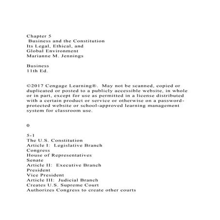 Chapter 5 Business and the ConstitutionIts Legal, Ethical, .docx