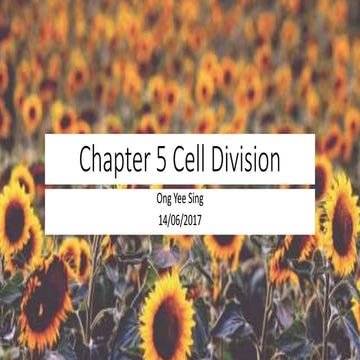 Chapter 5 cell division SPM Biology Form 4 | PPTX | Biological Sciences ...