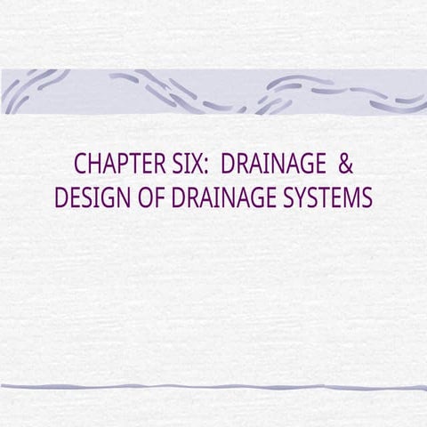 Irrigation engineering - Chapter 5 - Drainage | PPT