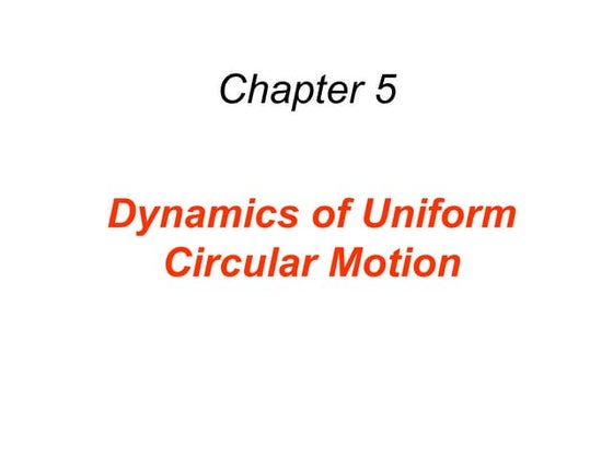 circular motion Mechanics | PDF