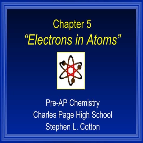 Chapter 5 electrons in atoms | PPT
