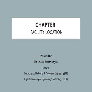 Operations management chapter: facility location | PPT