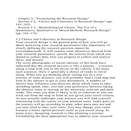 · Chapter 5, Formulating the Research Design”· Section 5.2, Ch.docx
