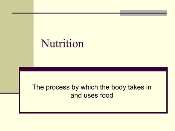 Basic Nutrition | PPT