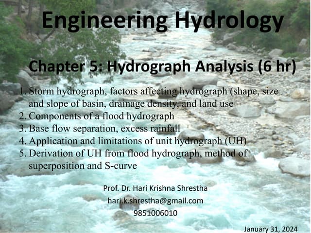 Hyetograph and hydrograph analysis | PPTX | Geography | Science