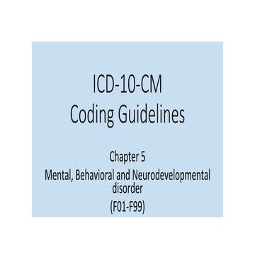 Chapter 5 Icd 10 Cm Coding Guidelines Pdf
