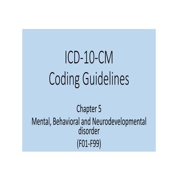 Chapter 5 icd 10-cm coding guidelines | PPT