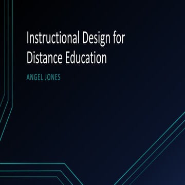 Chapter 5 instructional design for distance education | PPTX