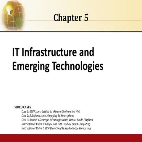 Chapter 5 it infrastructure and emerging technologies | PDF