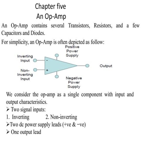 Basic electricity part 1 chapter 5 Op-amp.pptx | Consumer Electronics | Technology & Computing