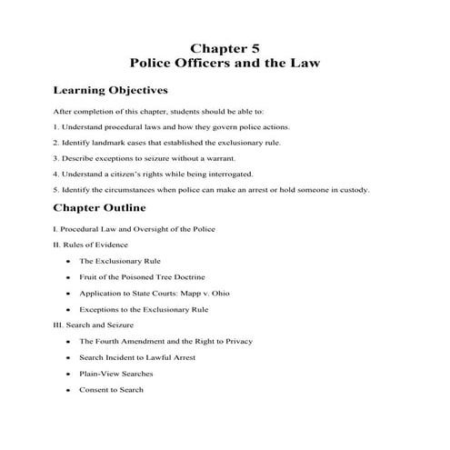 Chapter 5 overview | DOCX | Law