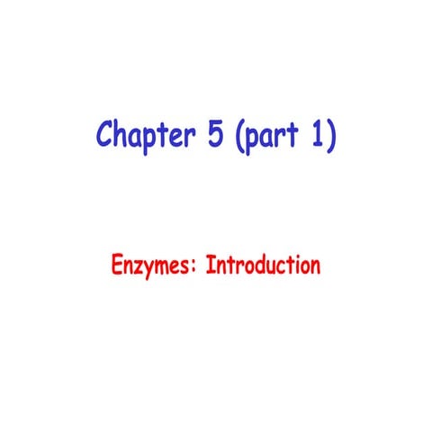 Enzymes: Introduction | PPT