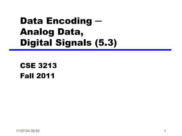 Chapter 5 Digital Encoding Data Part2 Ppt