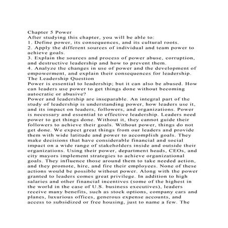 Chapter 5 PowerAfter studying this chapter, you will be able to.docx