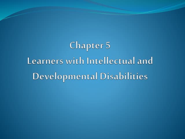 Perinatal and postnatal causes of intellectual disabilities chapter 2 pp. 43 63 | PPTX