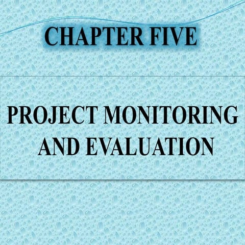 Project Monitoring and Evaluation (M and E Plan) Notes | PPTX