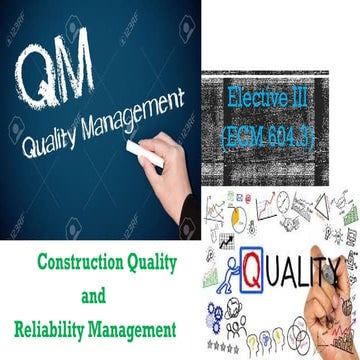 Quality Management In Construction | PPTX