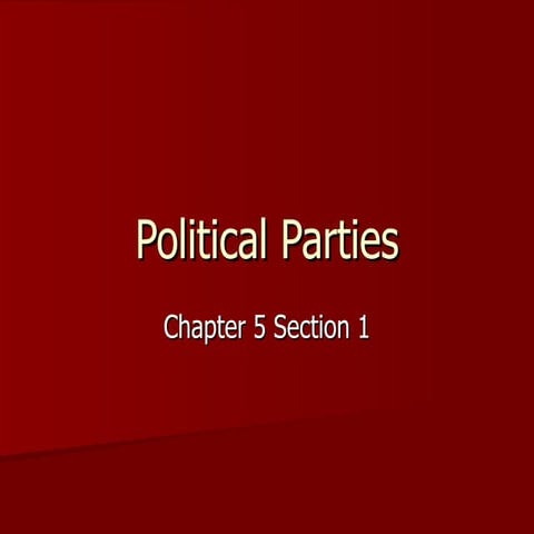 Chapter 5 section 1 (political parties) | PPT | Civic affairs | Politics