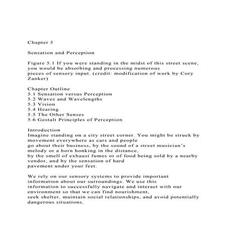 Chapter 3 Sensation Perception Powerpoint Pptx