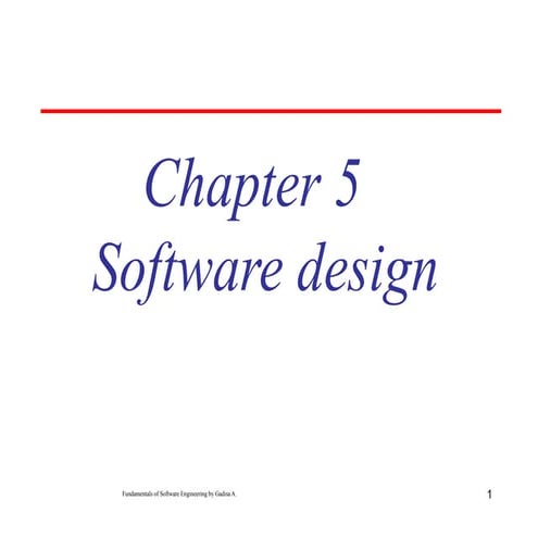 Chapter five software Software Design.pptx