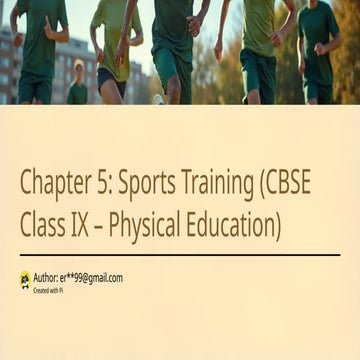 Chapter 5_ Sports Training notes high marks | PPTX