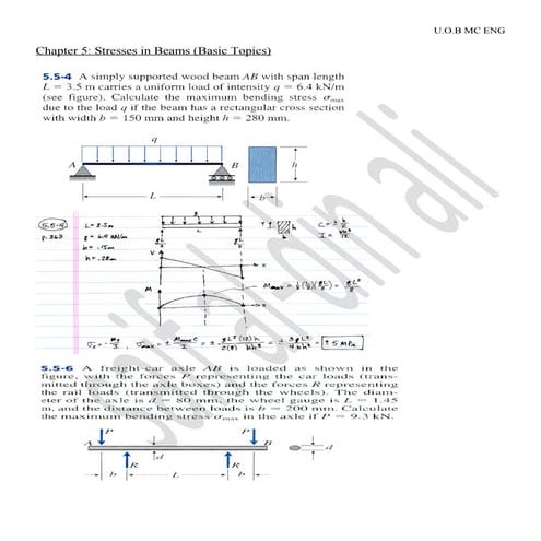 stresses in beams | DOC