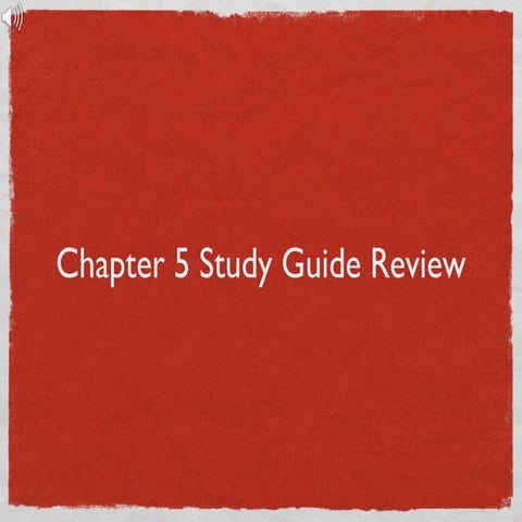 Chapter 5 study guide review | PPT