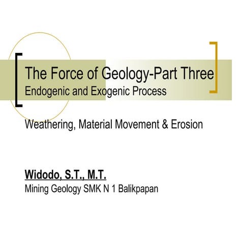 Chapter 5 the force of geology 1 meeting | PPT