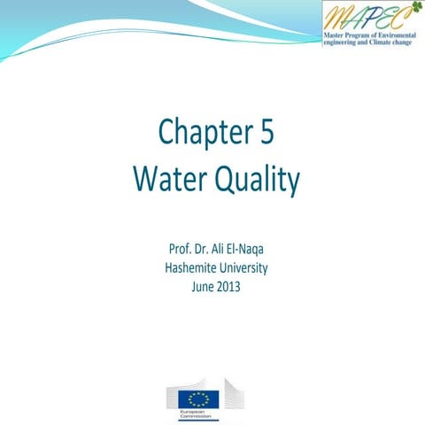Chapter 5 water quality | PPTX